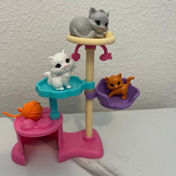 Barbie | Toys | Mattel Barbie Kitty Condo 3 Cats Ball Of Yarn Playset 4 ...